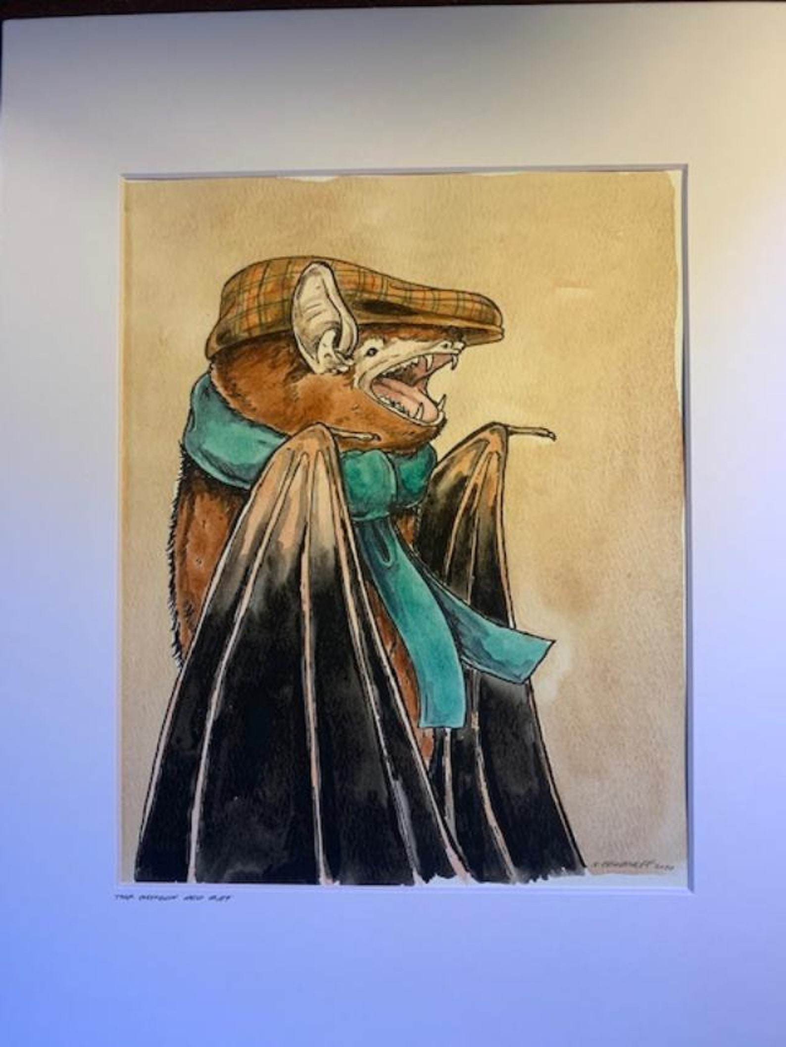 The Eastern Red Bat an Original Hand Painted Queen | Etsy