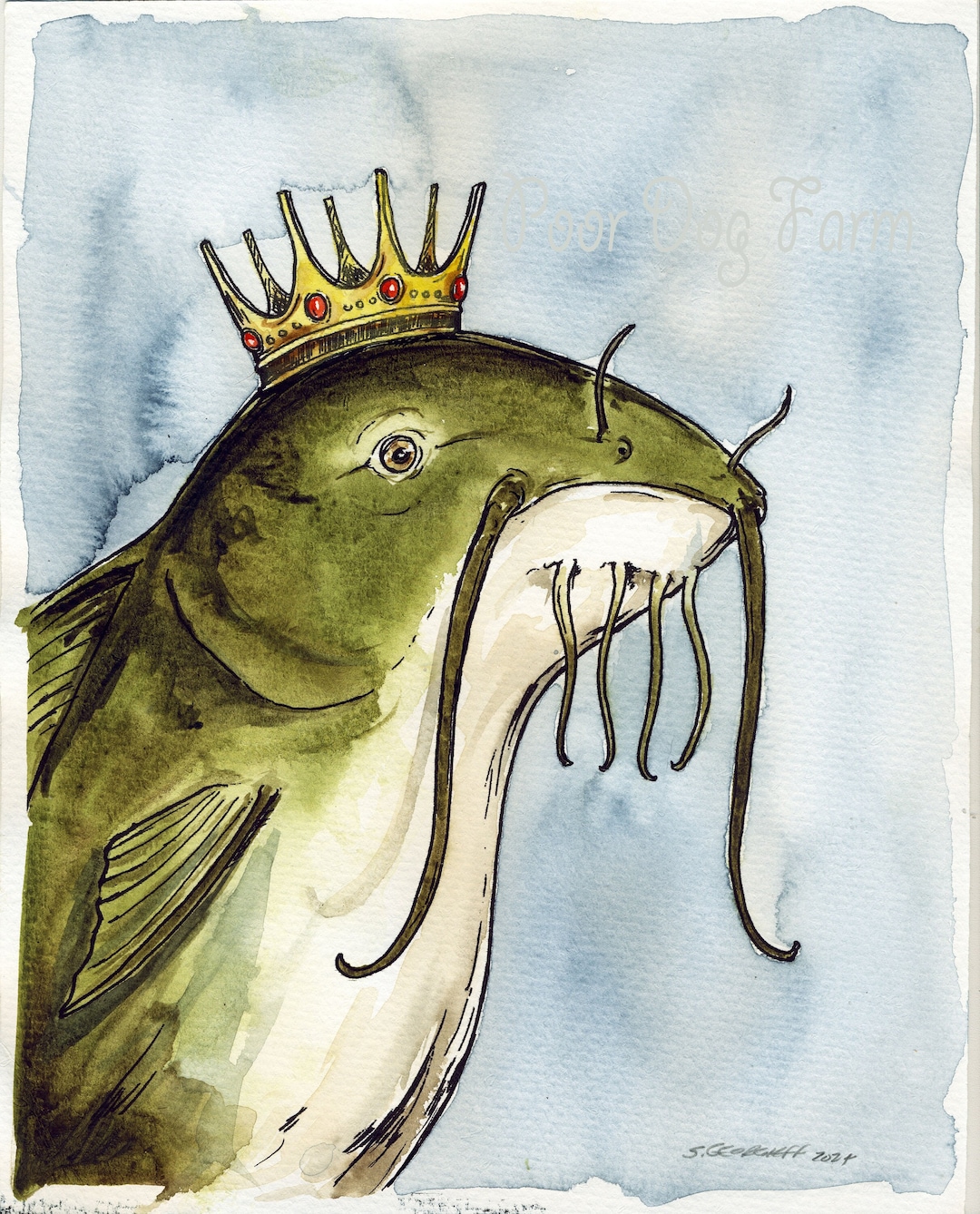 A Royal Catfish King (an Original Hand Painted King) - Etsy