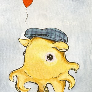A Dapper Little Dumbo Octopus (an Original Hand Painted Queen) - Etsy