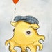 A Dapper Little Dumbo Octopus (an Original Hand Painted Queen) - Etsy