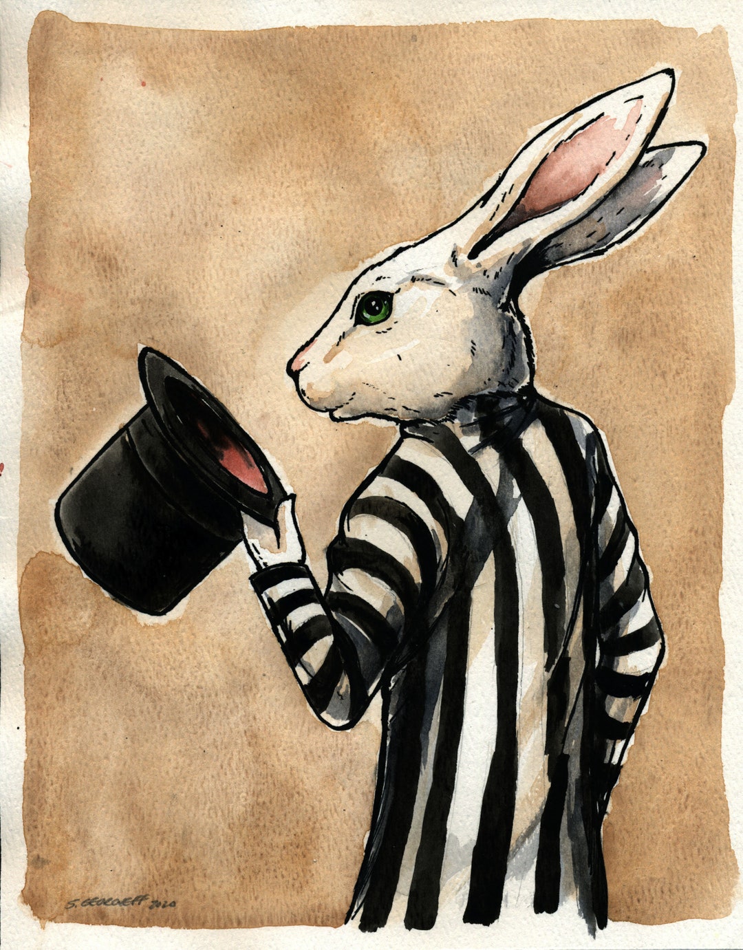 A Distinguished March Hare (an Original Hand Painted Queen) - Etsy