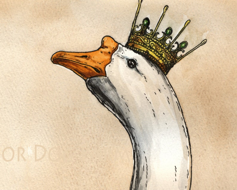 A Brash Goose Queen (an Original Hand Painted Queen) - Etsy