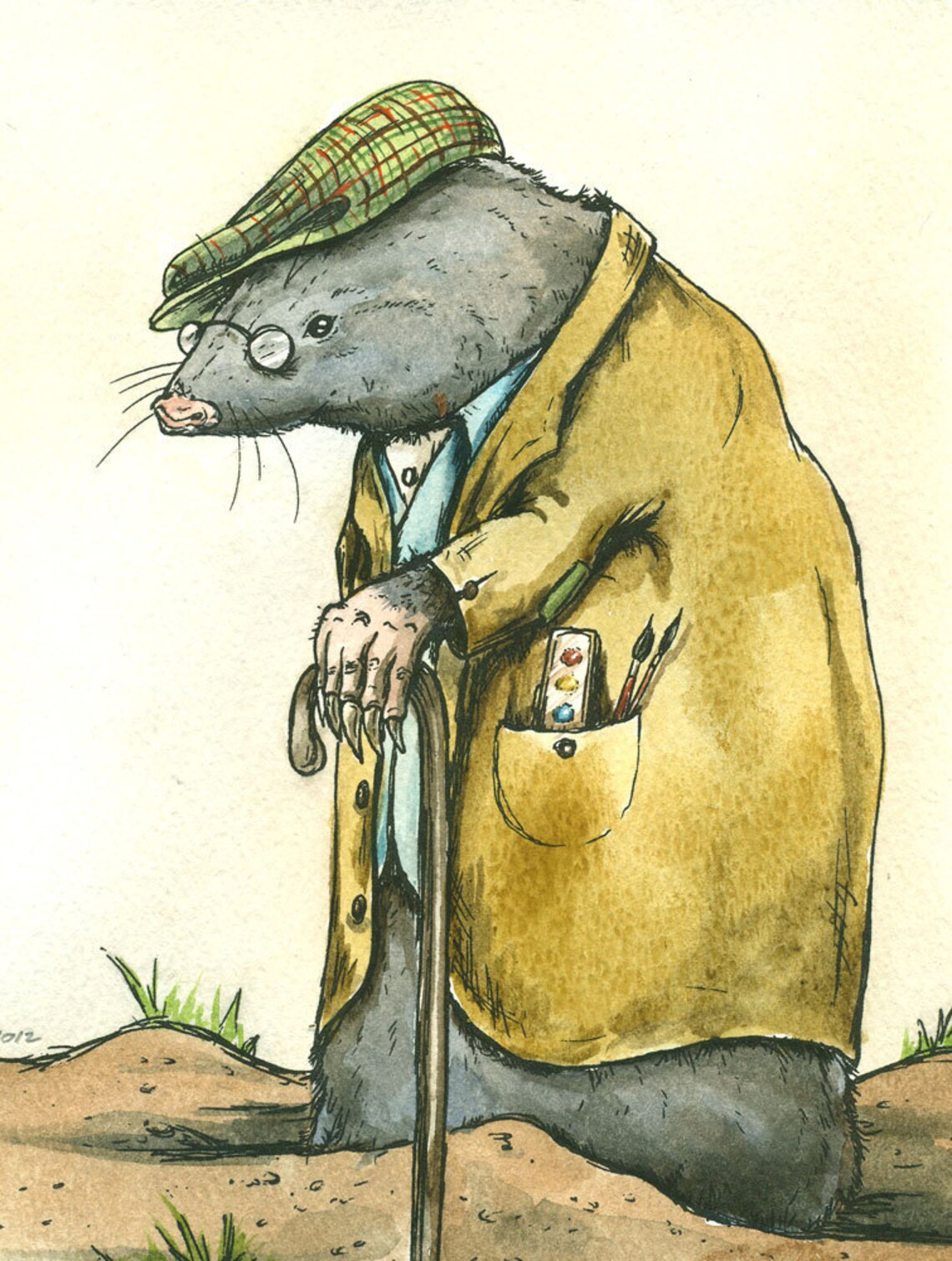 OLD MR MOLE Print 8x10 - Etsy