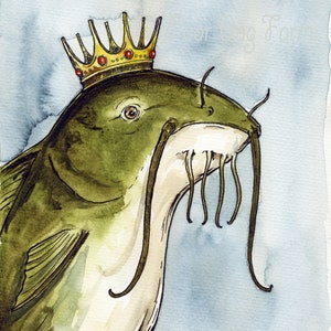 A Royal Catfish King (an Original Hand Painted King) - Etsy