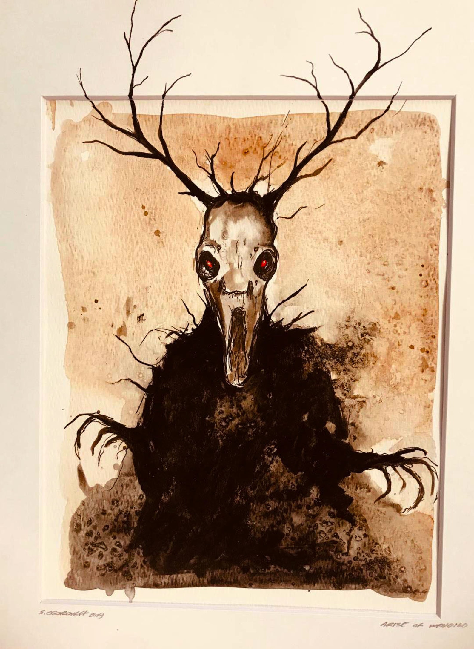 Arise the Wendigo an Original Hand Painted Artwork - Etsy