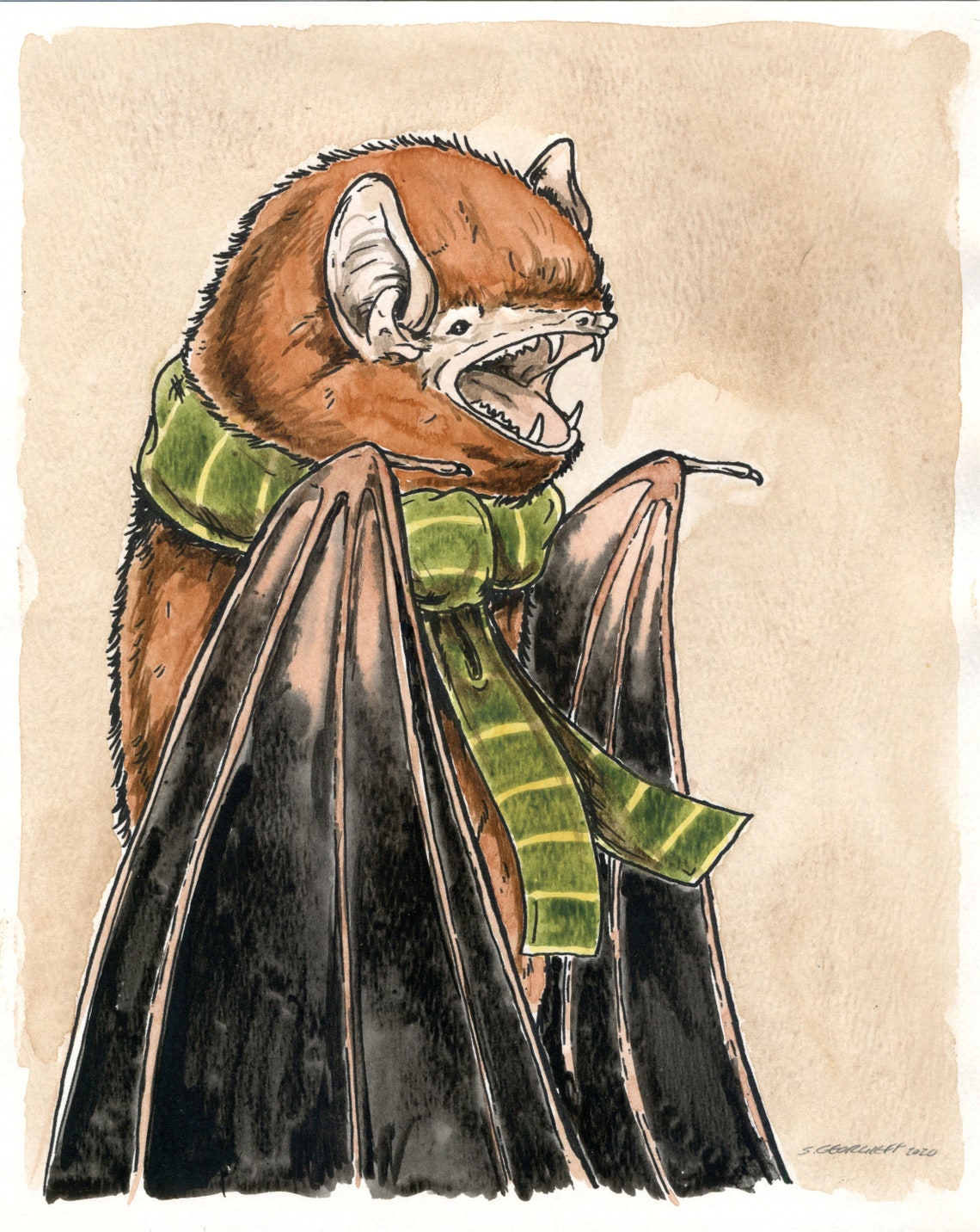 The Eastern Red Bat (an Original Hand Painted Queen) - Etsy