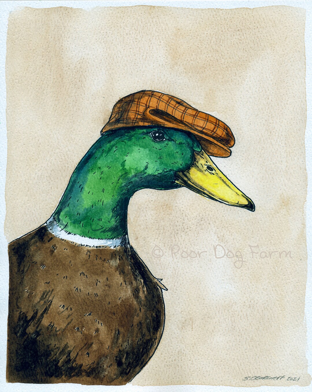 A Dapper Mallard (an Original Hand Painted Queen) - Etsy