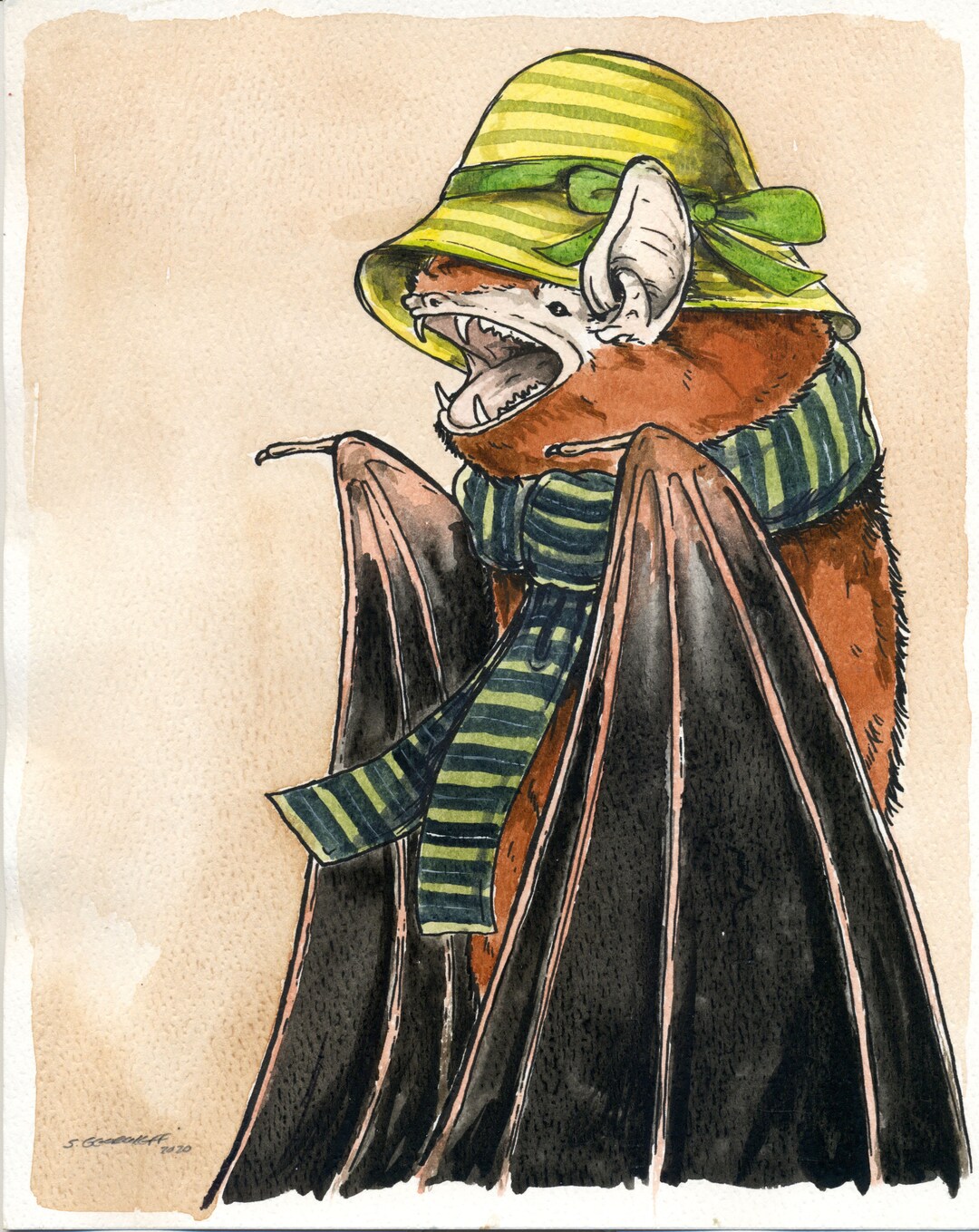 The Eastern Red Bat (an Original Hand Painted Queen) - Etsy