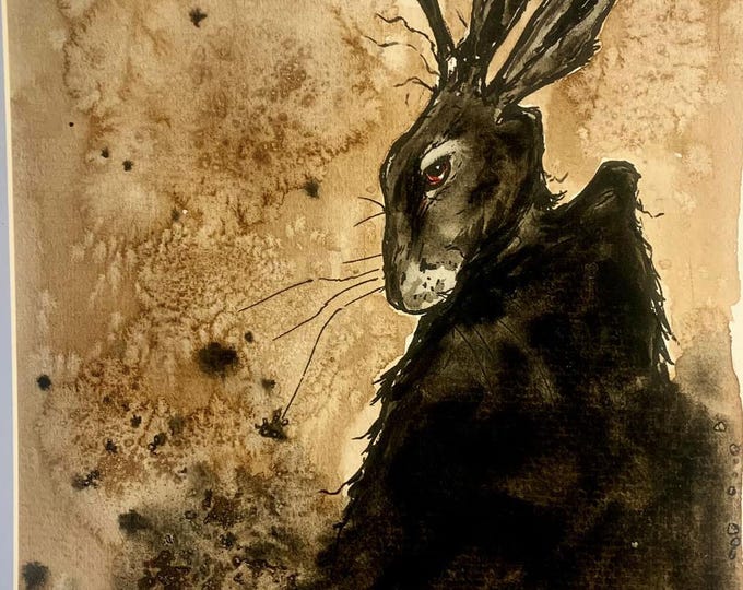 Dark Hare No.1 (an Original Hand Painted Artwork) - Etsy