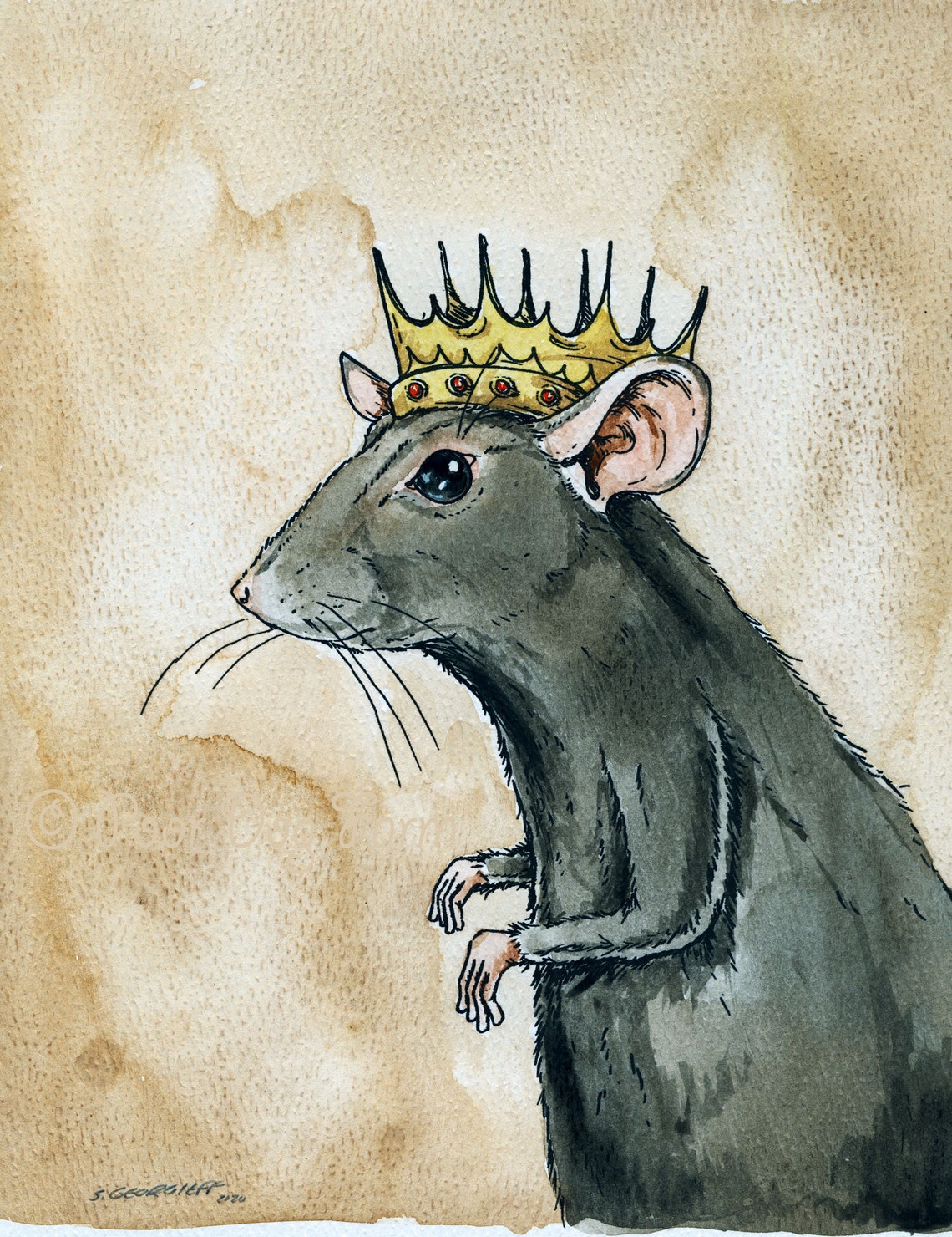 Rat King an Original Hand Painted King - Etsy
