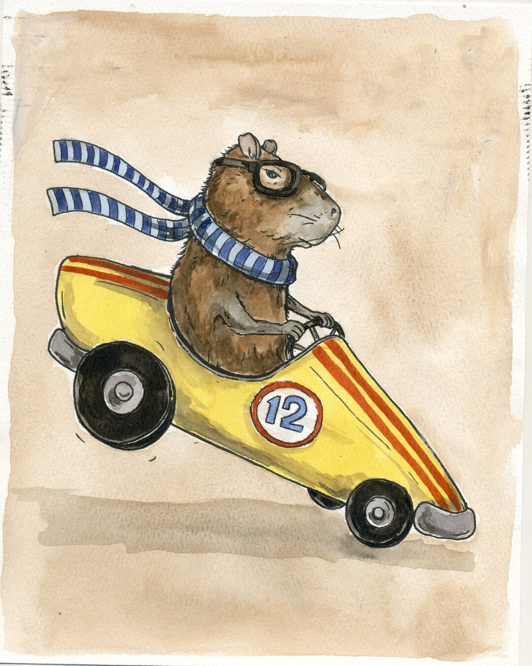 Go Capy Go limited Edition Painted Prints - Etsy