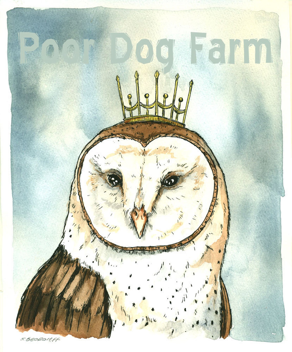 OWL Queen 8x10 Hand Painted Print - Etsy