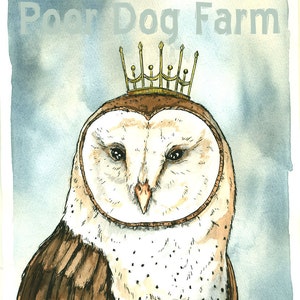OWL Queen 8x10 Hand Painted Print - Etsy