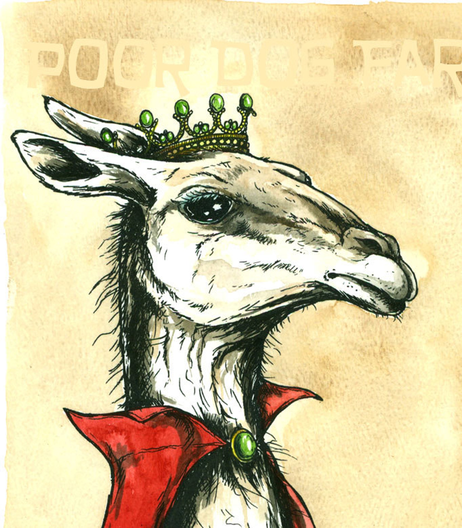 Llama Queen an Original Hand Painted Queen - Etsy