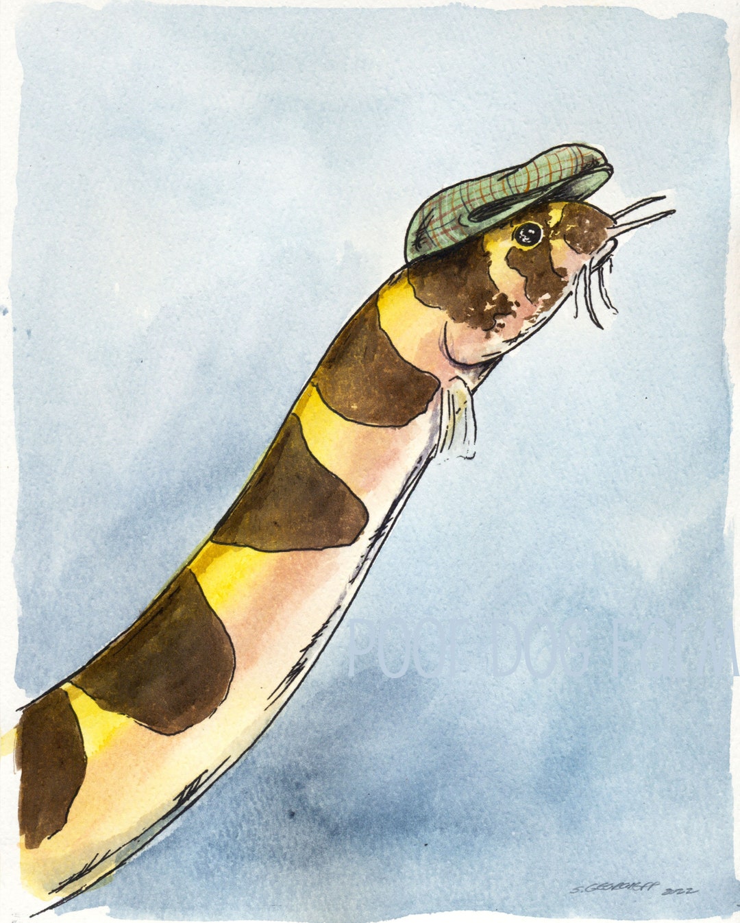 A Dapper Little Kuhli Loach (an Original Hand Painted Little One) - Etsy