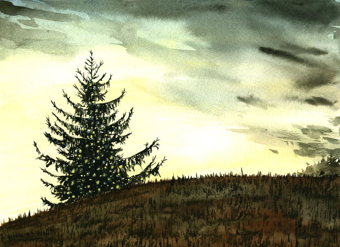 A Warm December - Watercolor Print- - Etsy