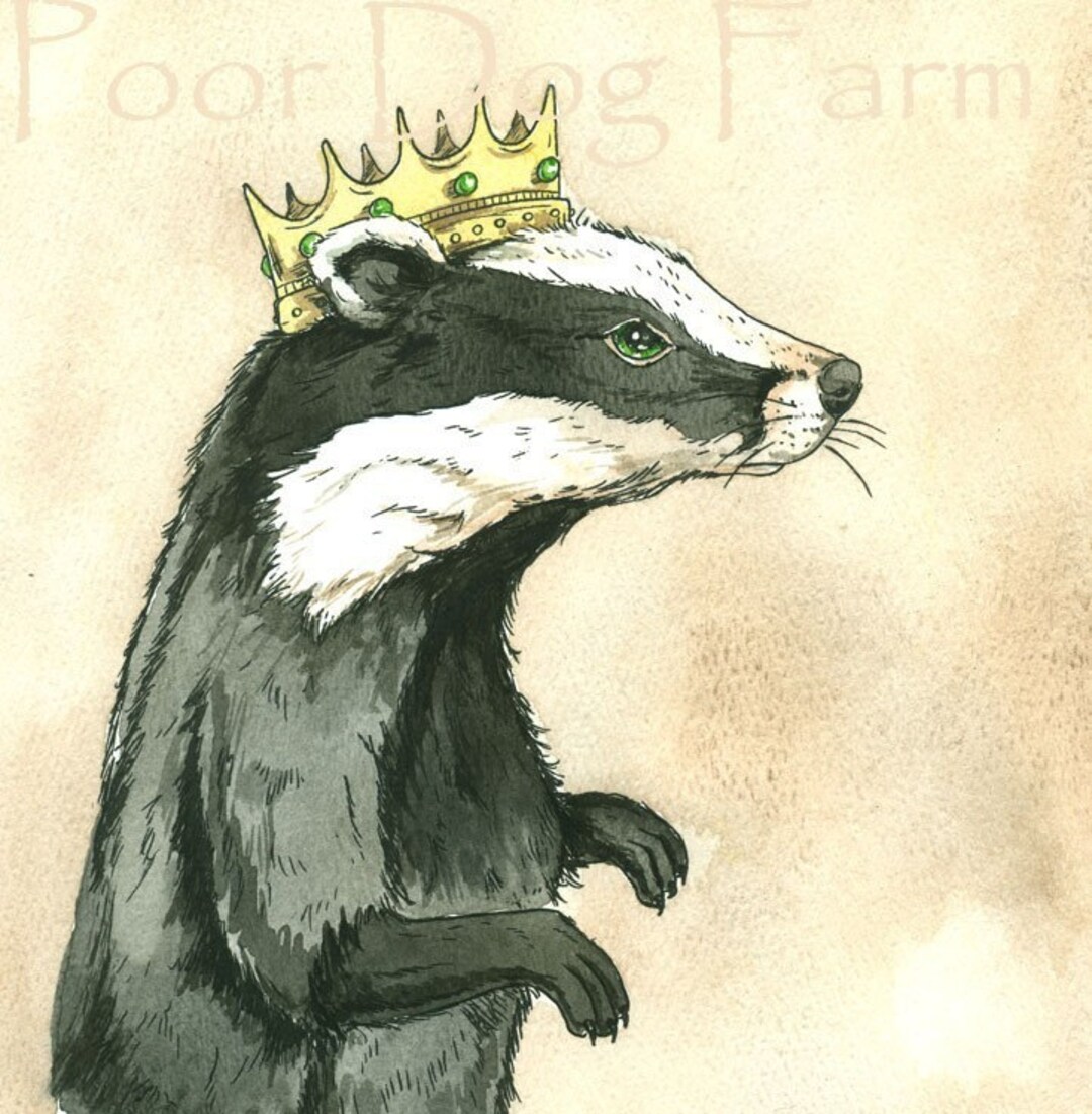 Badger King (an Original Hand Painted King) - Etsy