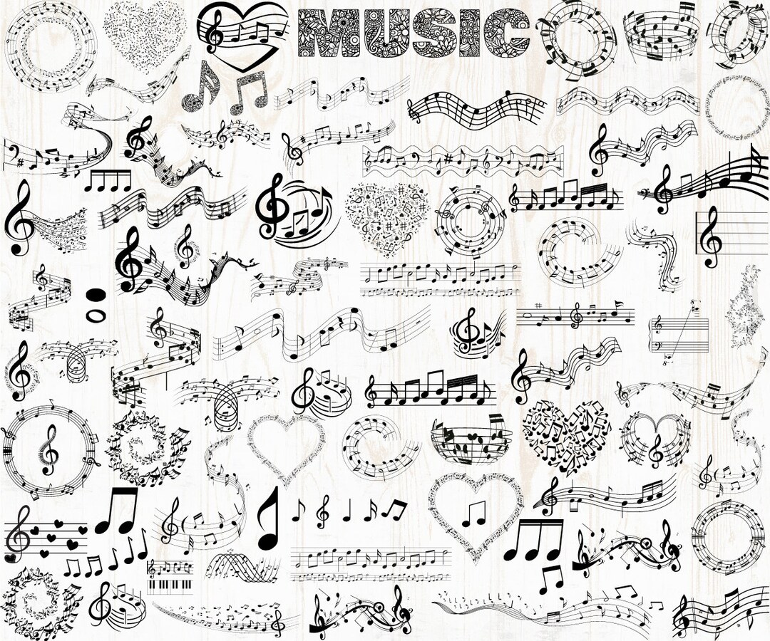 Music Notes Svg Guitar Note Svg Musical Notes Clipart Music Lover Music ...
