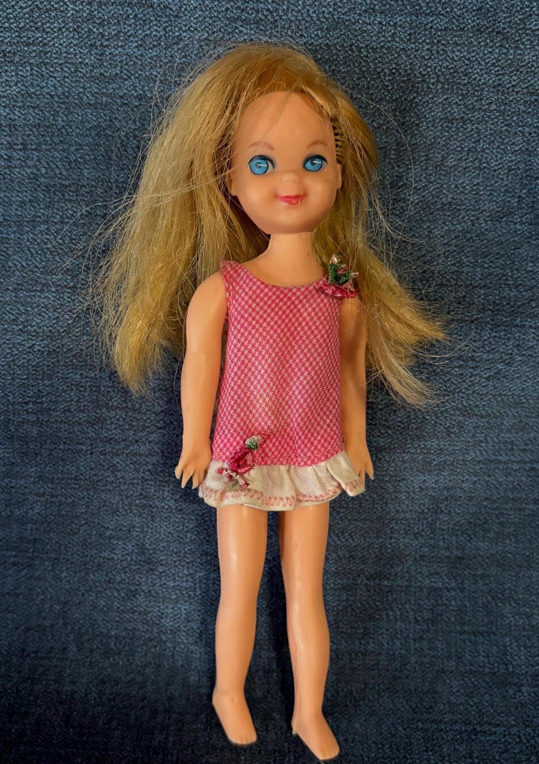 Blonde Tutti Doll, 1965. Legs/arms Bend & Pose. Original Pink Gingham ...