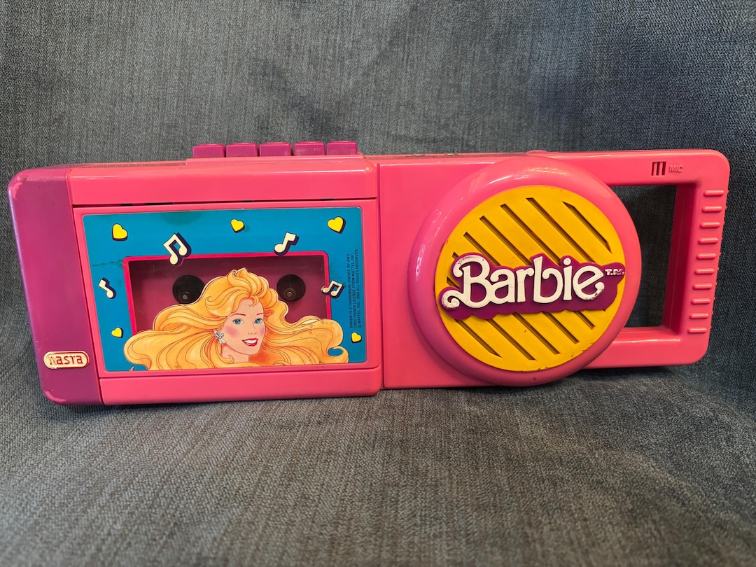 1989 Barbie Pink Handheld Cassette Player/boombox by Mattel/nasta ...