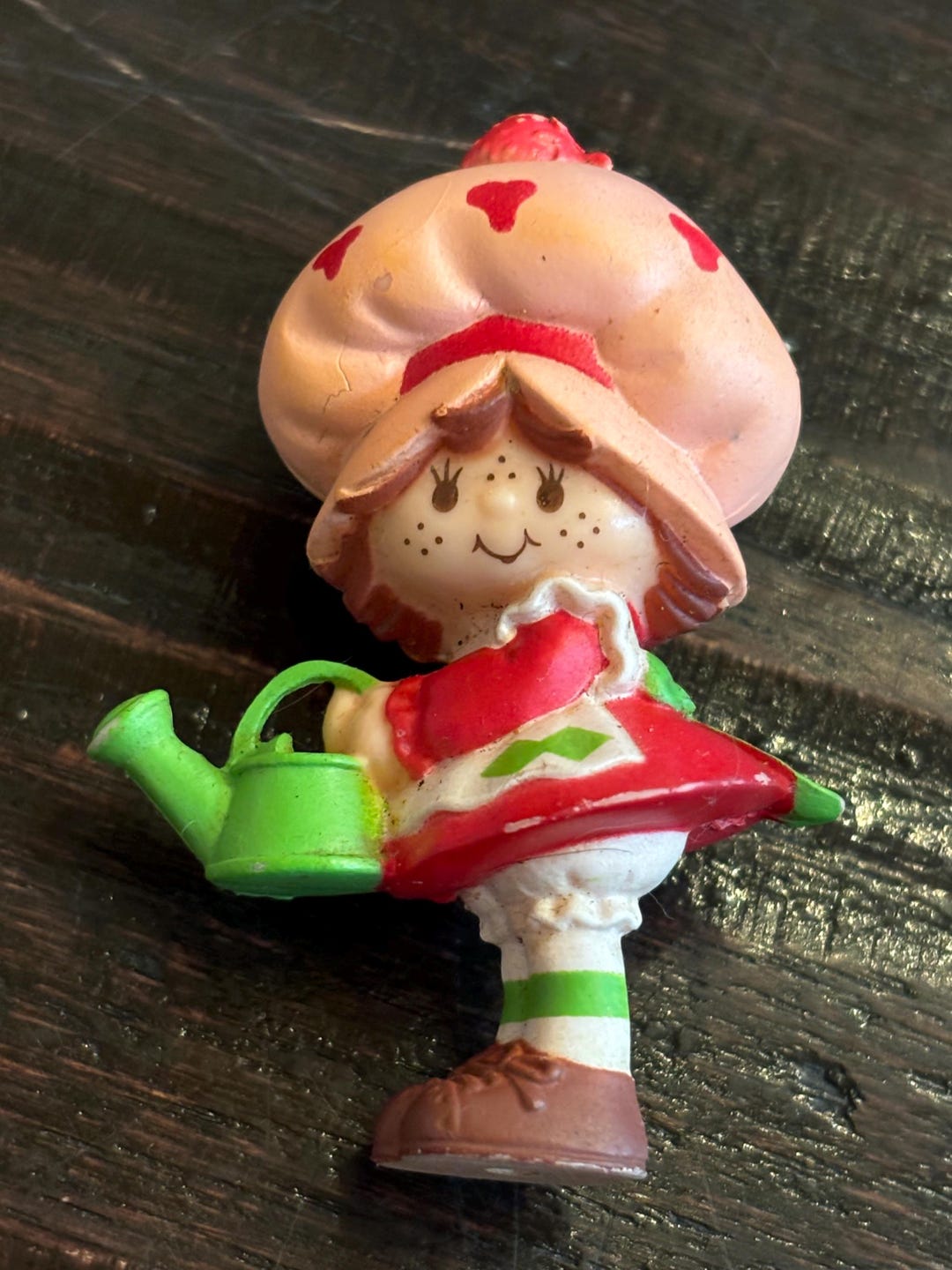 Strawberry Shortcake Miniatures. Mini Figure W/ Green Water Can. 2 ...