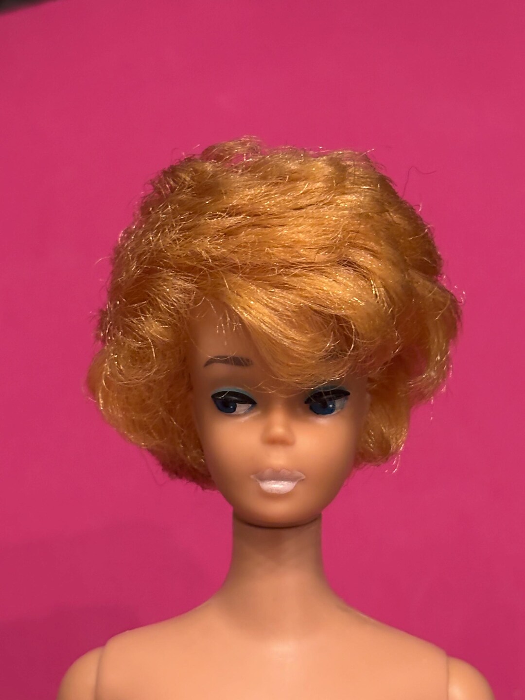 1961 White Ginger Barbie Bubblecut. barbie R Body. Black & White ...