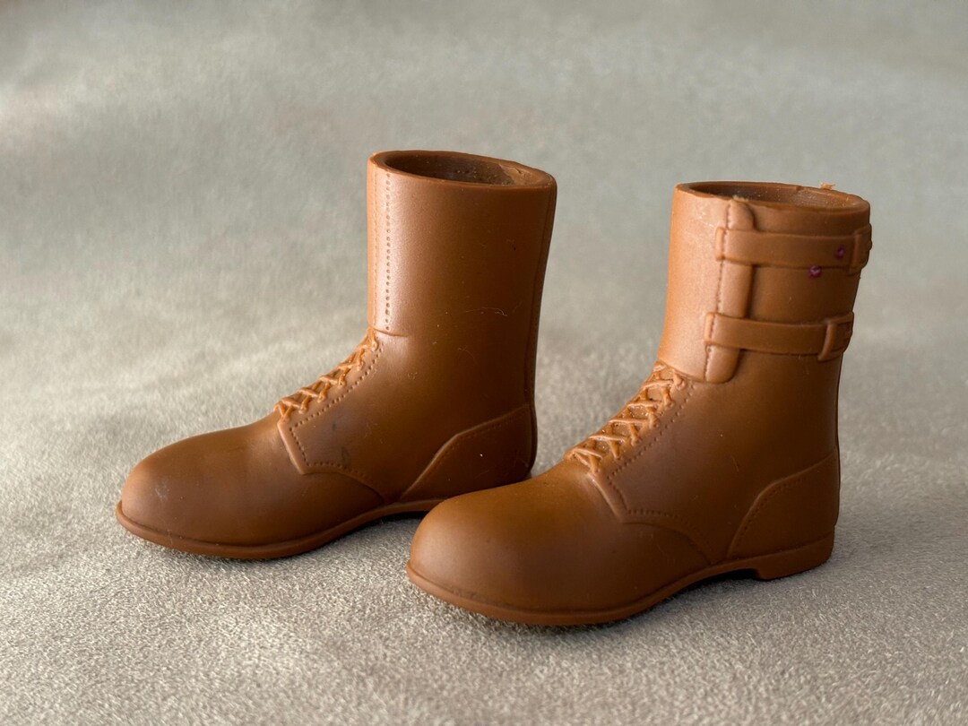 12 Action Figure Military Boots. Brown, Soft Plastic Boots. EUC. See ...