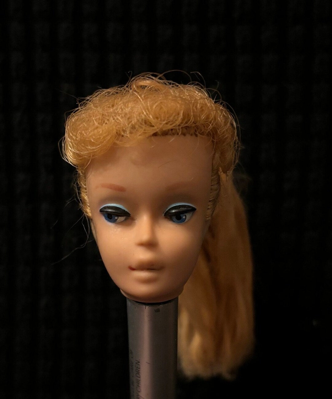 Barbie Ponytail 5 Blonde head. No Neck Splits/nose Nips. Lipstick ...