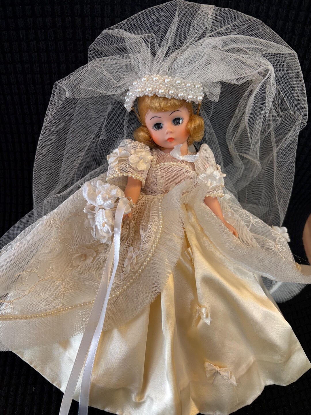 Early 1990s Madame Alexander Doll 10” Portrette Blonde Bride #1136 W ...