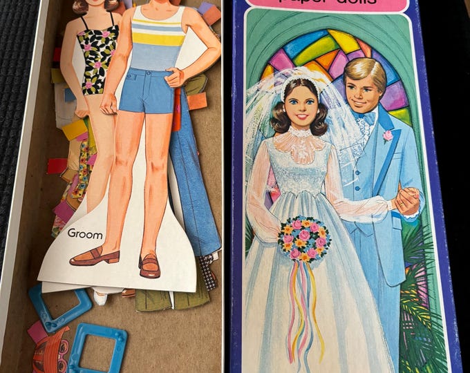 Bride and Groom Paper Dolls. Excellent Condition. 1979. Whitman. 2 ...