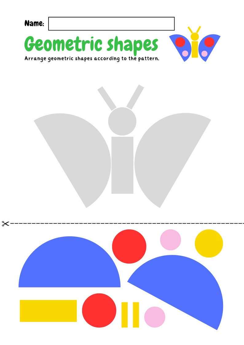 Geometric Shape Puzzle Worksheets – Printable Logic Activities for Kids ...