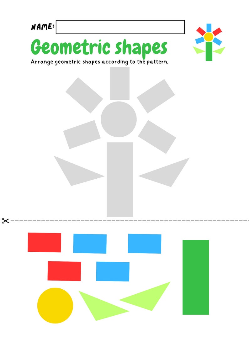 Geometric Shape Puzzle Worksheets – Printable Logic Activities for Kids ...