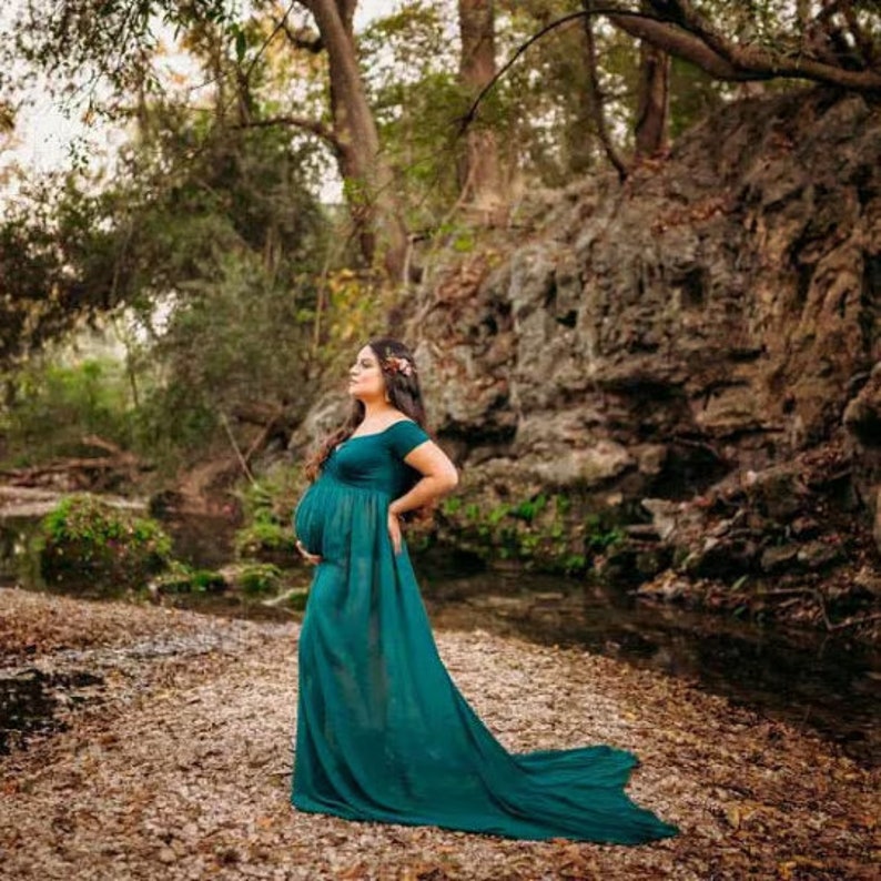 Maternity Dress for Photoshoot, Chiffon Maternity Dress for Maternity ...