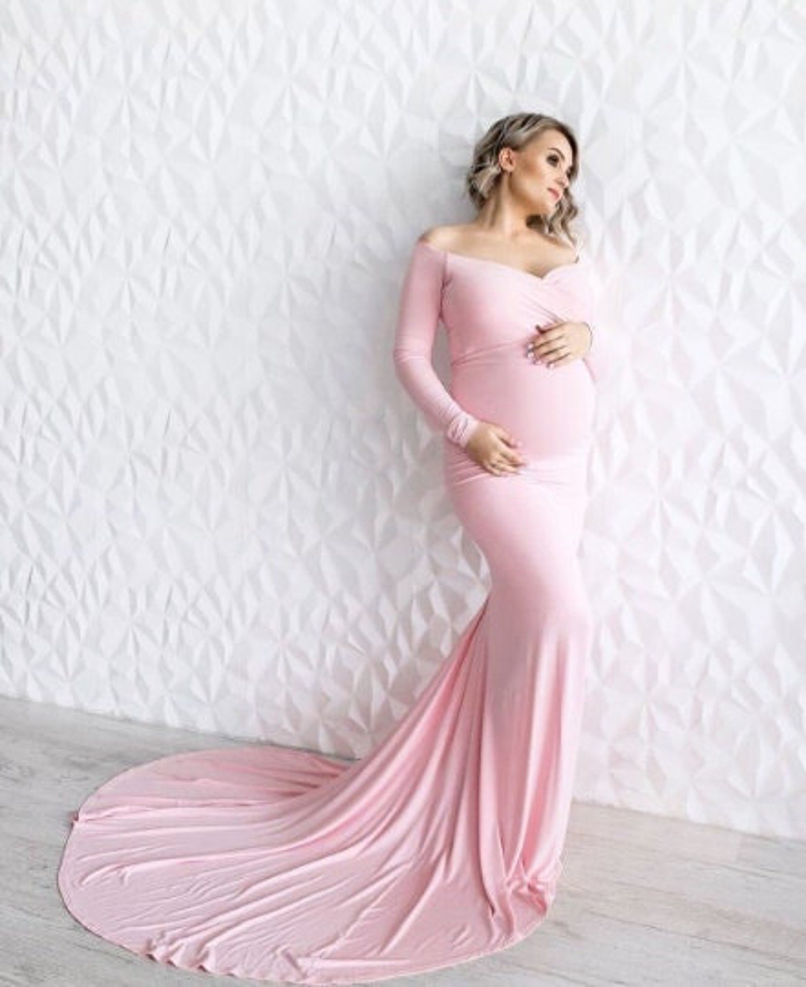 Maternity Dress for Photoshoot, Dress for Maternity Shoot, off Shoulder ...