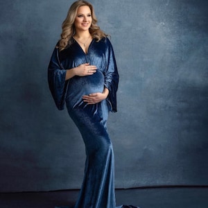 Velvet Maternity Dress for Photoshoot,dress for Maternity Shoot - Etsy