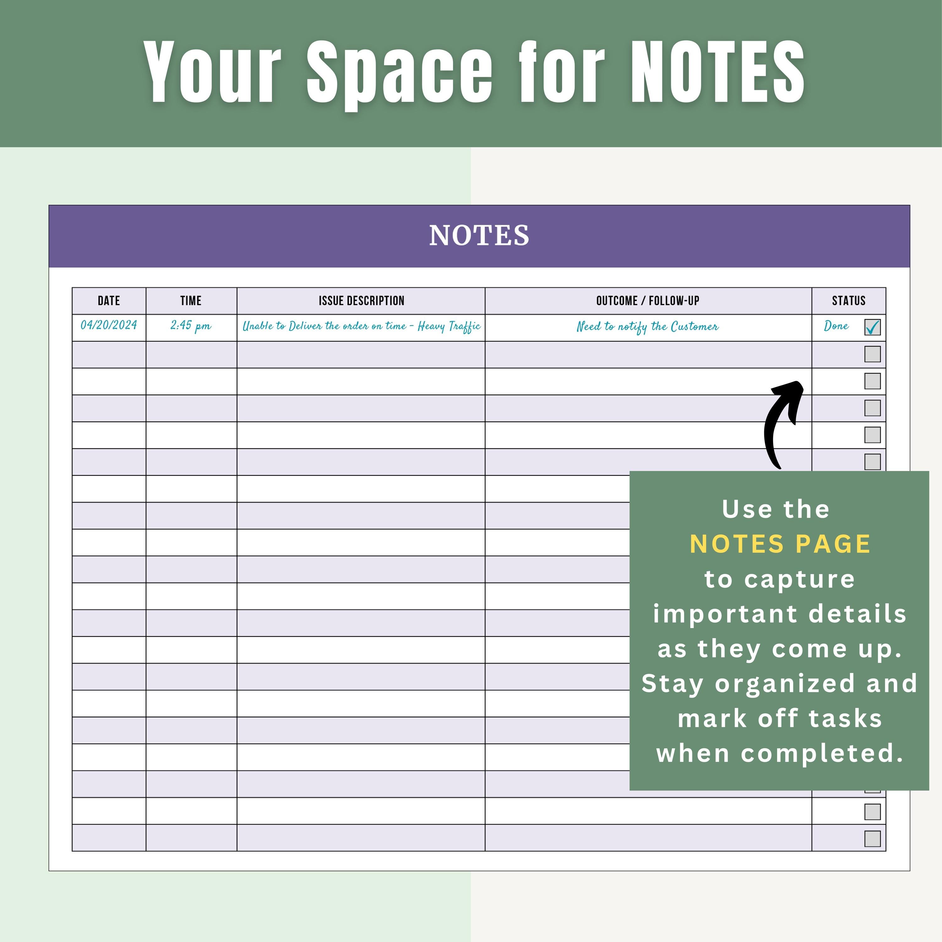Delivery Tracker Printable, Mileage Tracker, Uber Eats, Tax Planner Log ...
