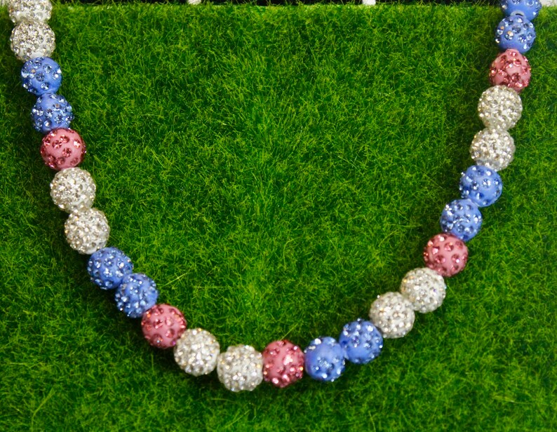 CUSTOM Baseball Bling Beaded Necklace - Baseball Player Drip - Select ...