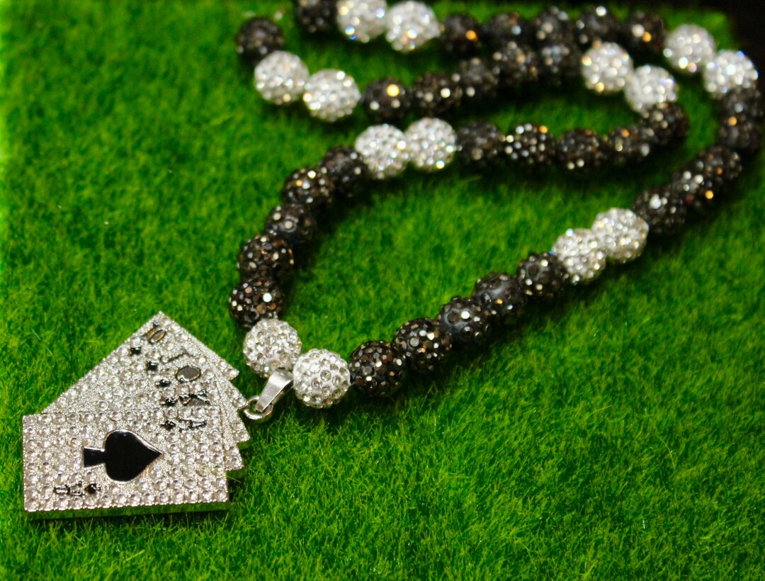 CUSTOM Baseball Bling Beaded Necklace - Baseball Player Drip - Select ...