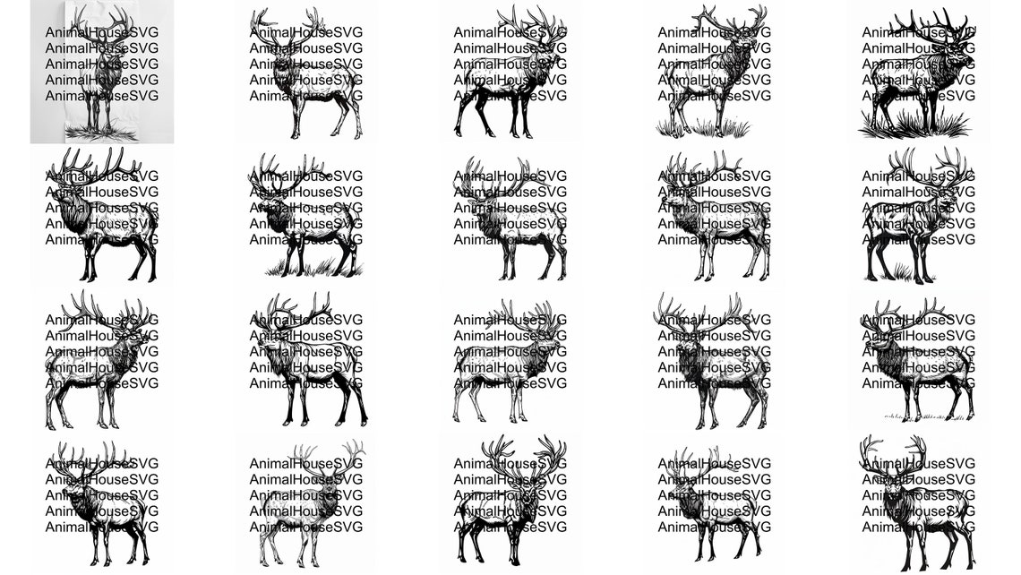 Elk SVG Pack: 108 Unique Designs for Cricut, CNC, Lasercut (digital ...