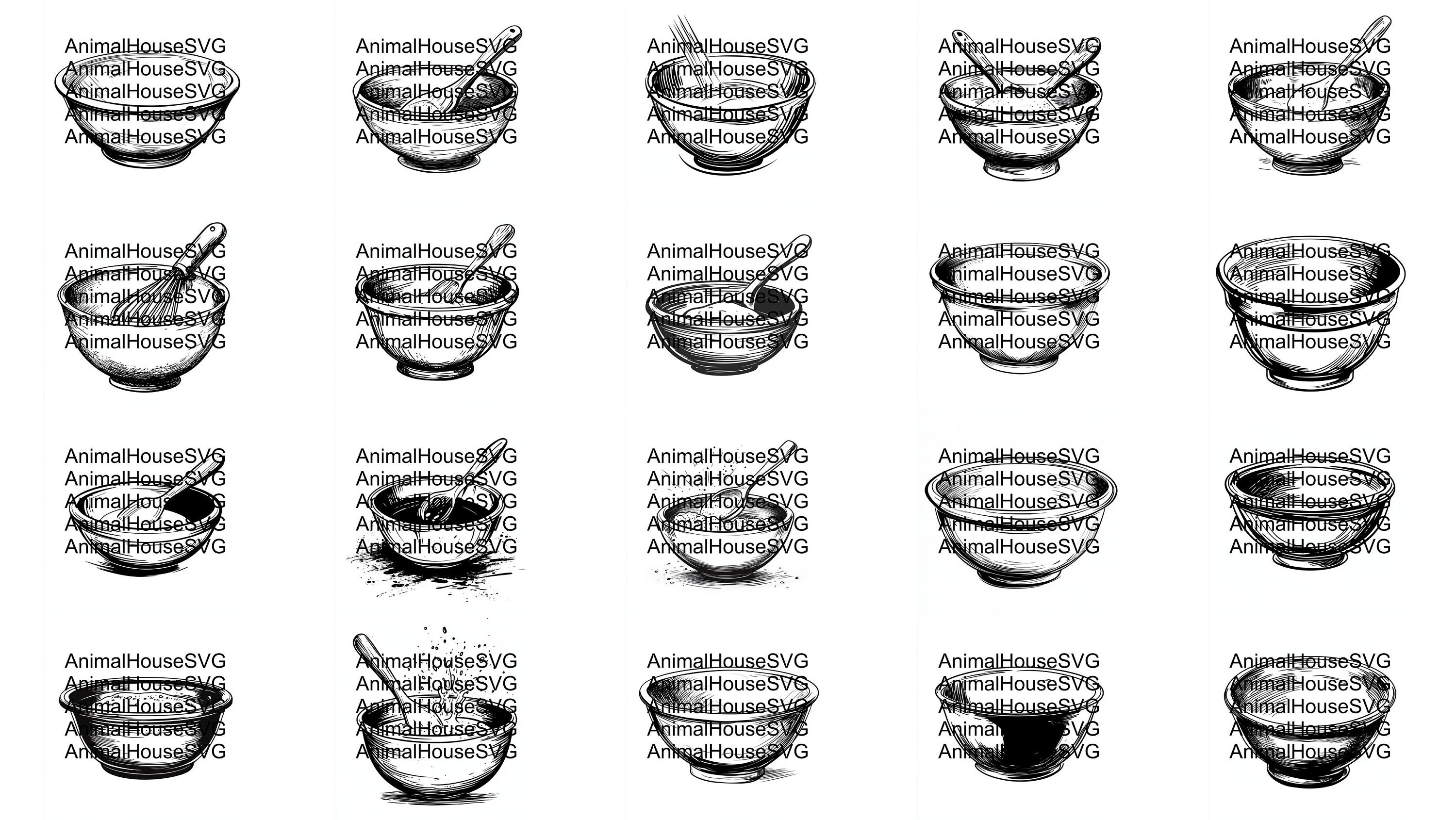 Mixing Bowls SVG Pack: 124 Crafting Designs (digital Download) - Etsy