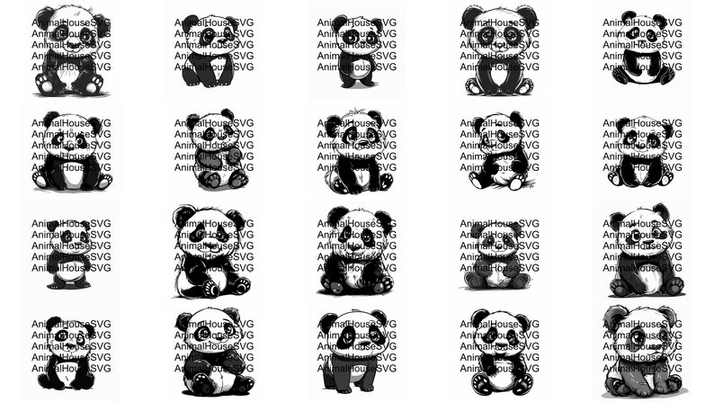Cute Panda SVG Pack 107 Unique Designs. SVG, JPG,, Cricut Svg, Cnc ...