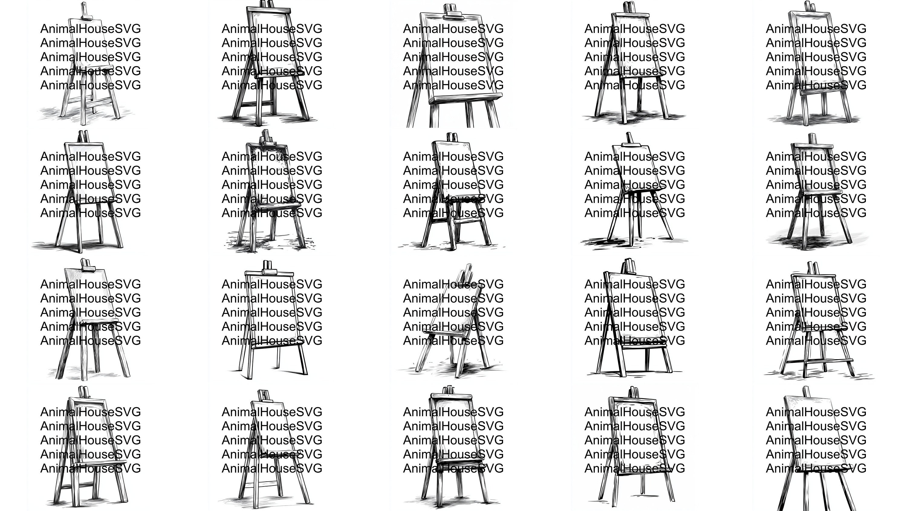 Painting Easel SVG Pack: 80 Craft Designs (digital Download) - Etsy