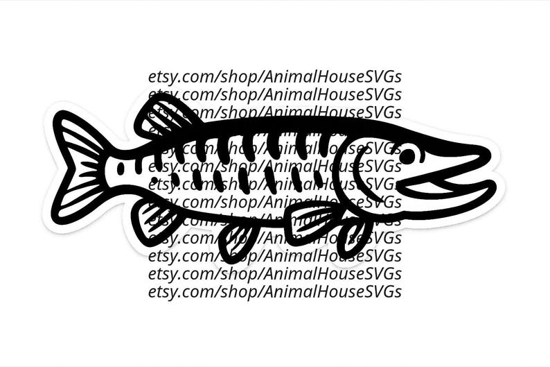 Muskie Fish SVG Bundle: 25 Laser Cut Designs for Cricut, CNC - Etsy