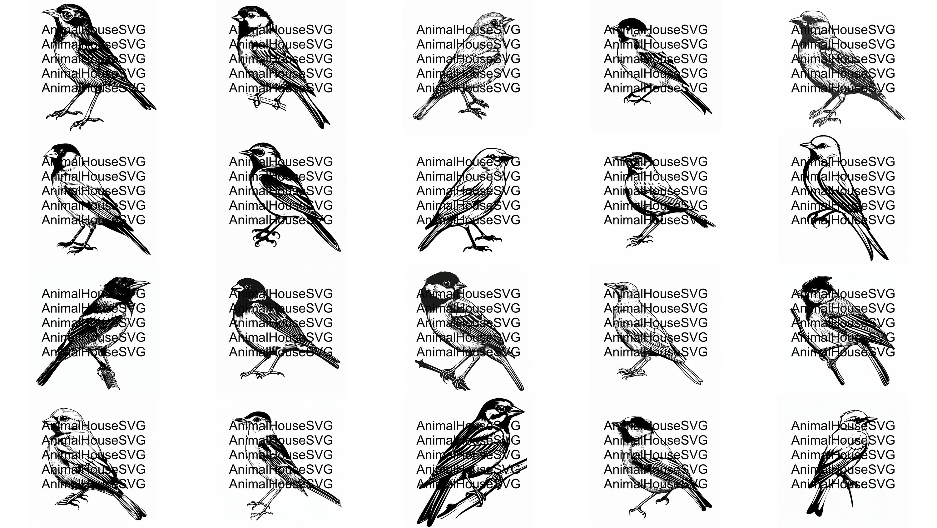 Bird SVG Bundle: 108 Unique Designs (digital Download) - Etsy