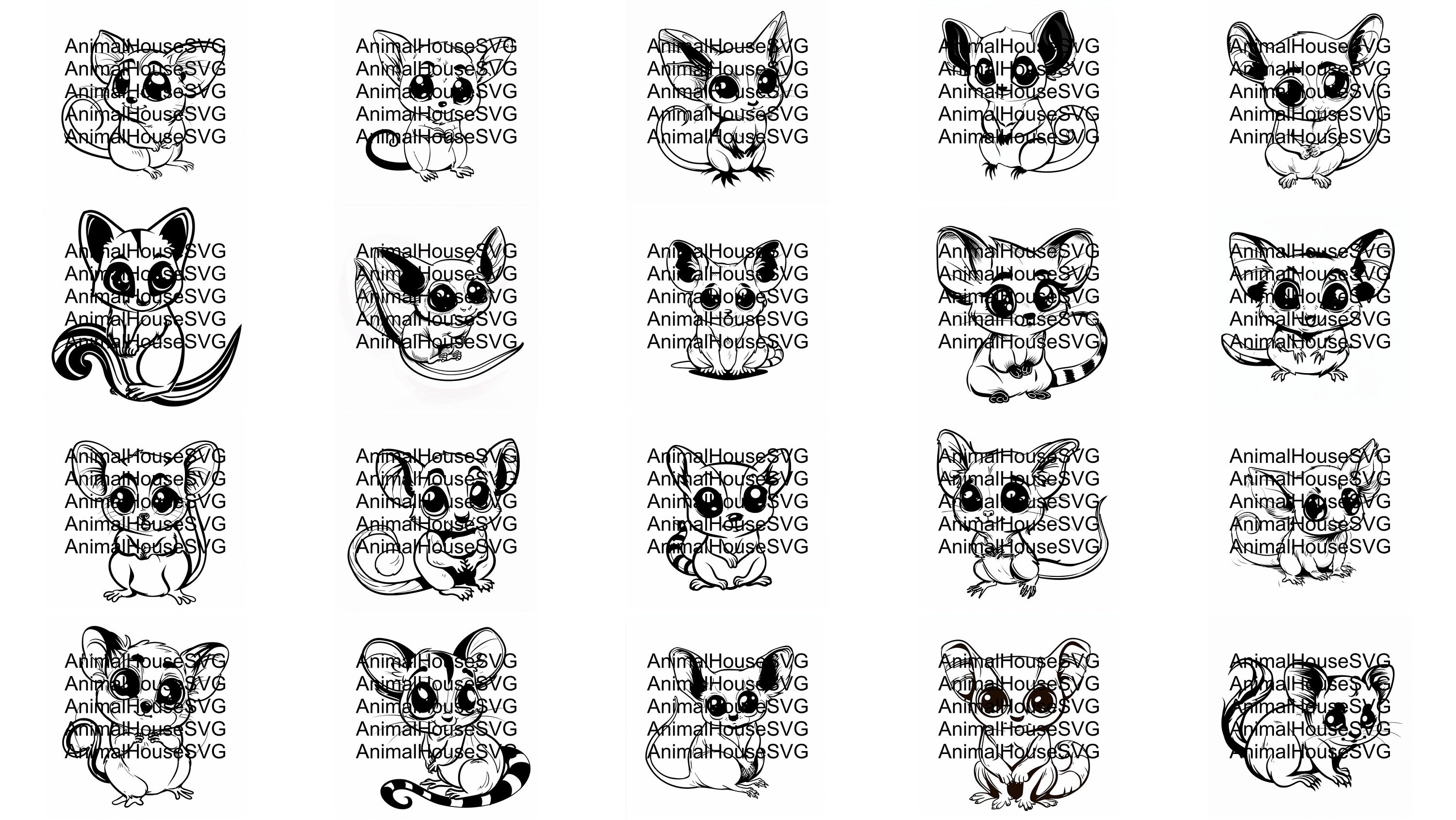 Cute Sugar Glider SVG Pack 112 Designs. Cute Sugar Glider SVG, Cute ...