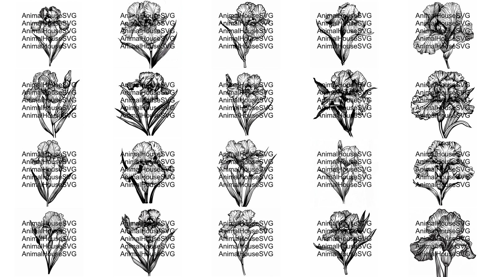 Iris Flower SVG Pack: 86 Unique Designs (digital Download) - Etsy