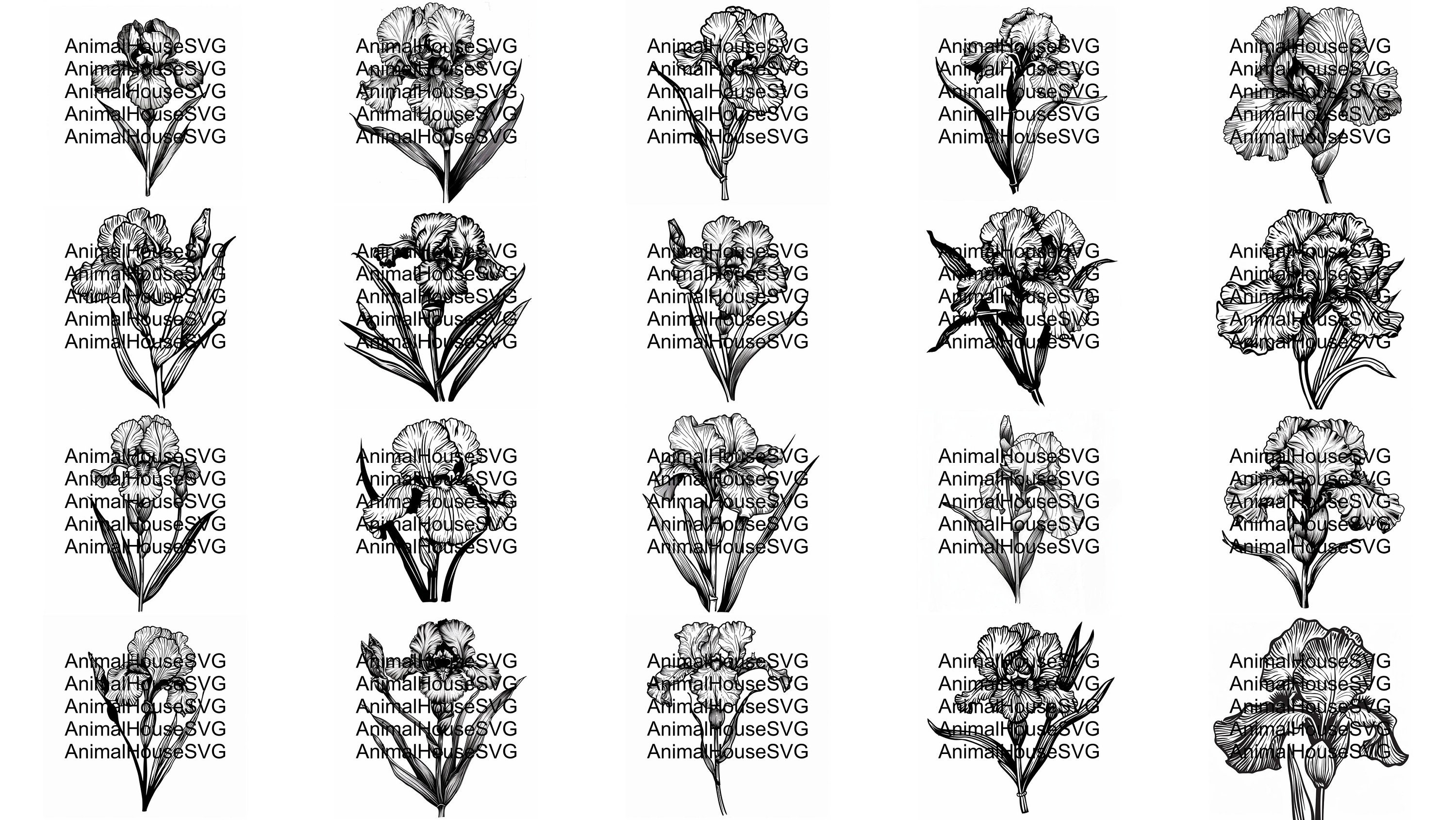 Iris Flower SVG Pack: 86 Unique Designs (digital Download) - Etsy