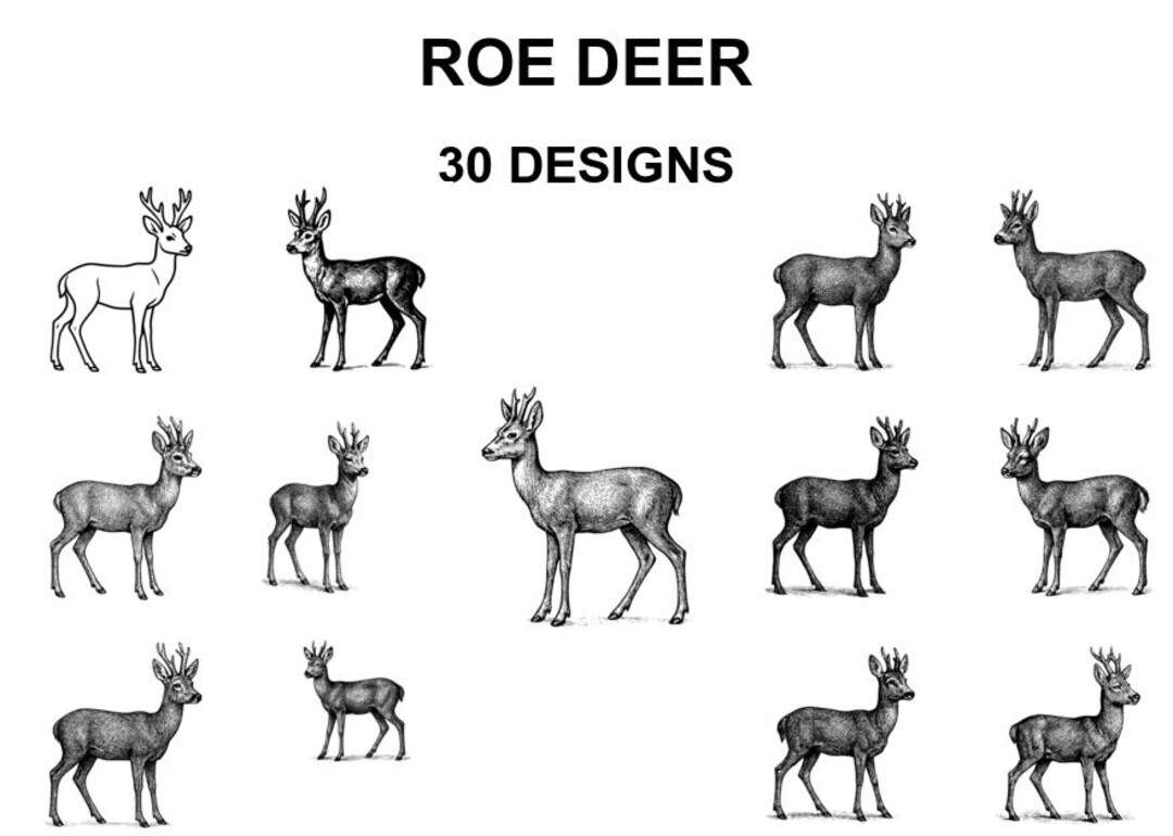 Roe Deer SVG Bundle: Laser Cut Files for Cricut, Glowforge (digital ...