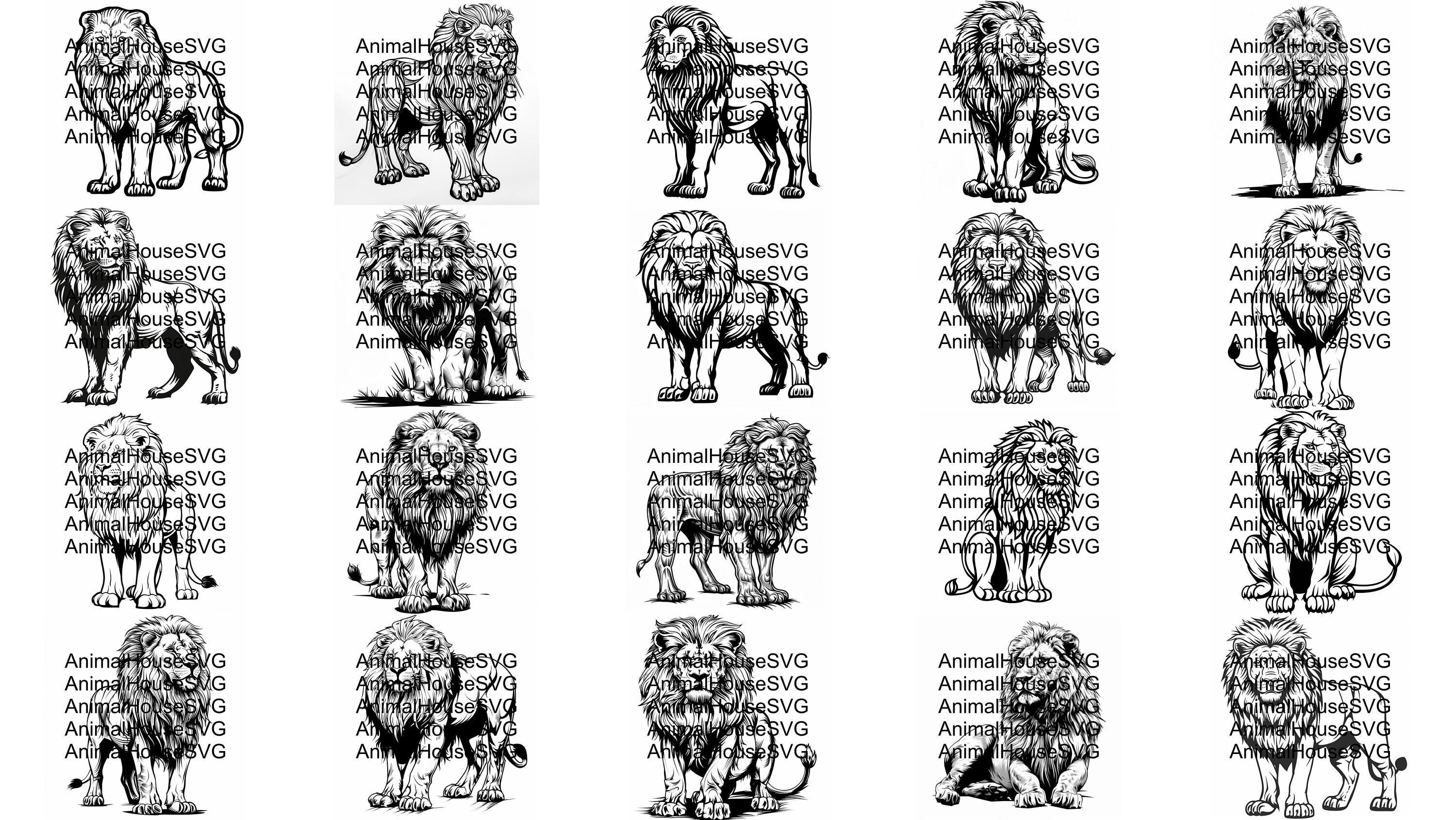Lion SVG Pack 100+ Unique Designs. SVG, JPG, Cricut Svg, Cnc, Lasercut ...