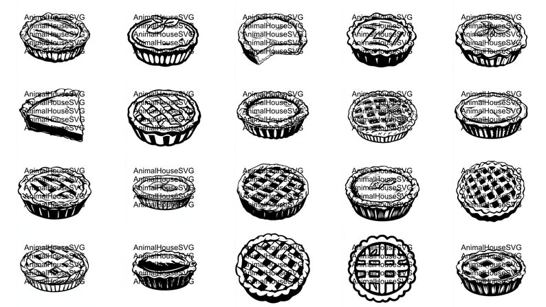 Pie SVG Pack: 220 Unique Designs (digital Download) - Etsy